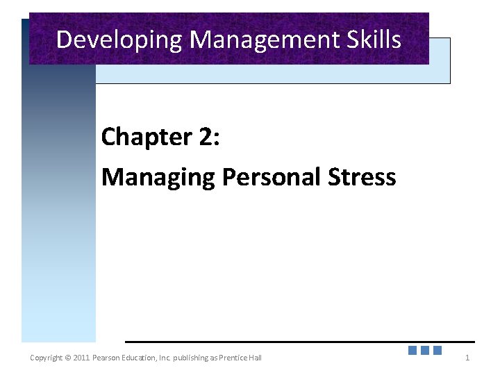 Developing Management Skills Chapter 2 Managing Personal Stress