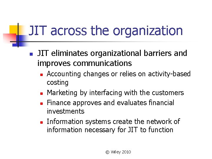 Chapter 7 JustinTime and Lean Systems Operations Management