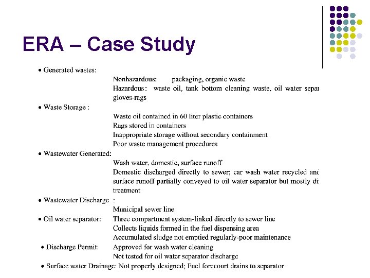 Risk Assessment Based Environmental Management Systems for Petroleum
