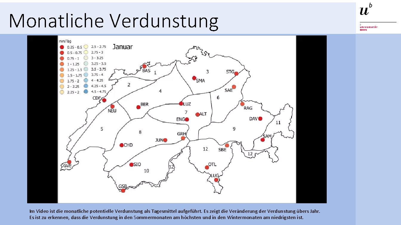 Charakterisierung der Verdunstungsverhltnisse in der Schweiz anhand ...