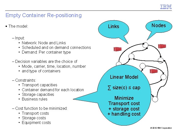 Juergen Koehl IBM Container Logistics 19 March 2010