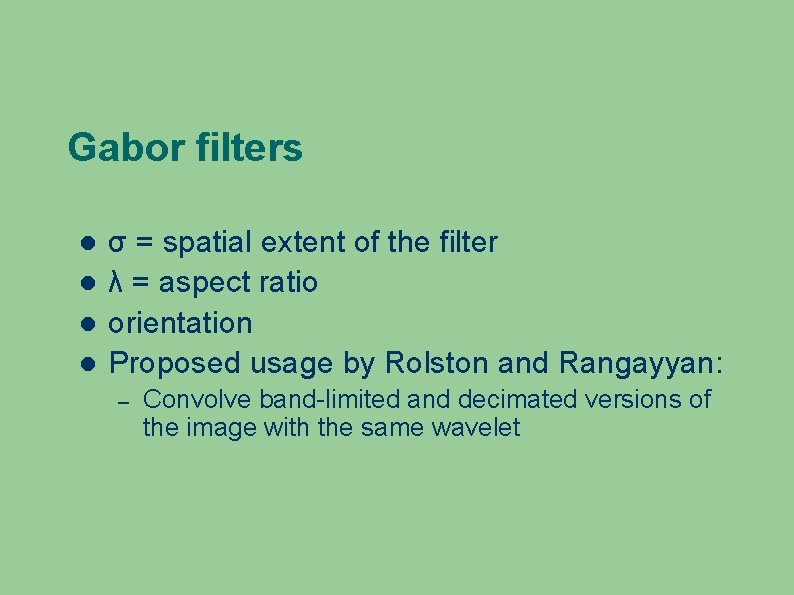 Chapter 8 Analysis of Oriented Patterns Tuomas Neuvonen