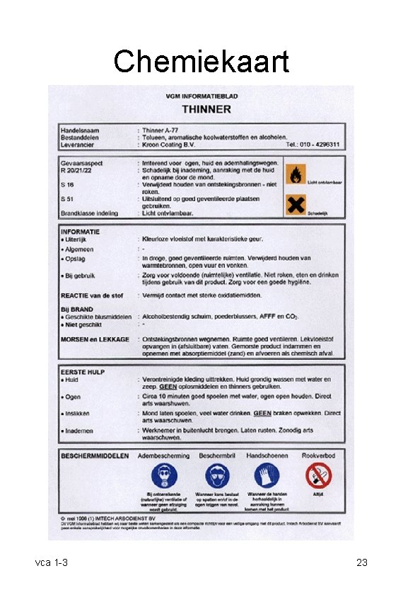 BASISVEILIGHEID VCA LES GEVAARLIJKE STOFFEN vca 1 3