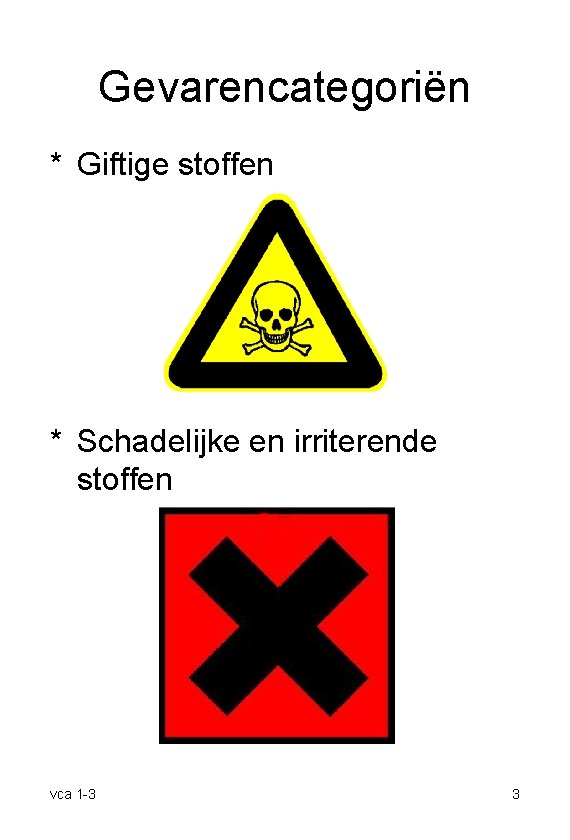 BASISVEILIGHEID VCA LES GEVAARLIJKE STOFFEN vca 1 3