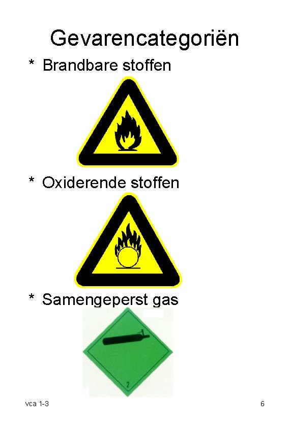 BASISVEILIGHEID VCA LES GEVAARLIJKE STOFFEN vca 1 3