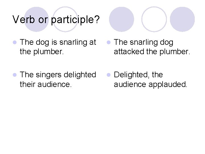 Verbals are words that look like verbs but