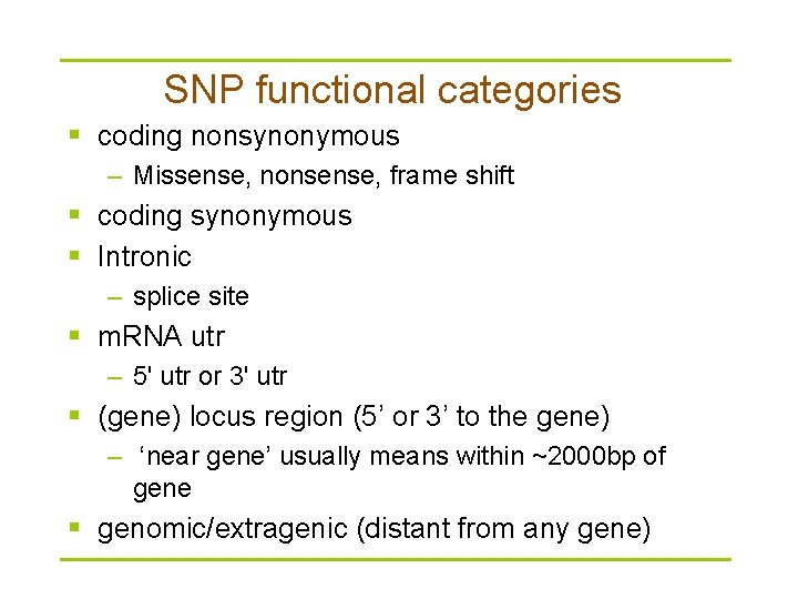 I 519 Introduction to Bioinformatics 2012 Genome Variations