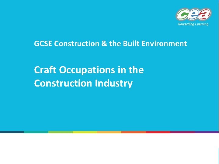 GCSE Construction the Built Environment Craft Occupations in