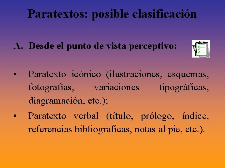 LOS PARATEXTOS Y LA ANTICIPACIN LECTORA Material preparado