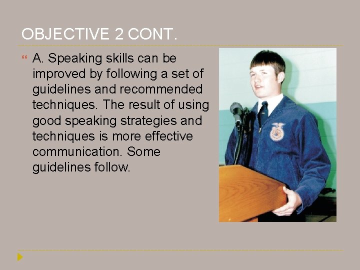 Developing Effective Speaking Techniques Interest Approach One Show