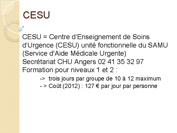 Attestation de formation aux gestes et soins durgence