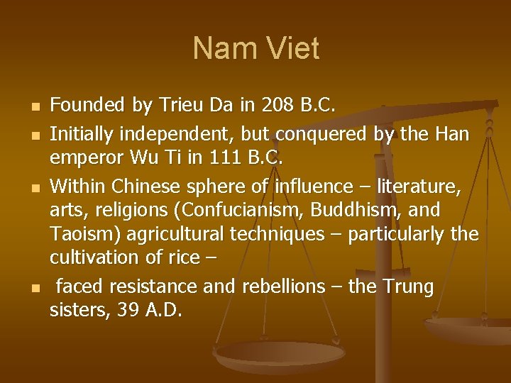 Vietnamese History Before the French War National Identity