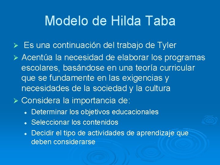 Modelos de planificacin Hilda Taba Modelo de Hilda