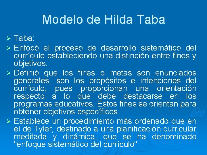 Modelos de planificacin Hilda Taba Modelo de Hilda