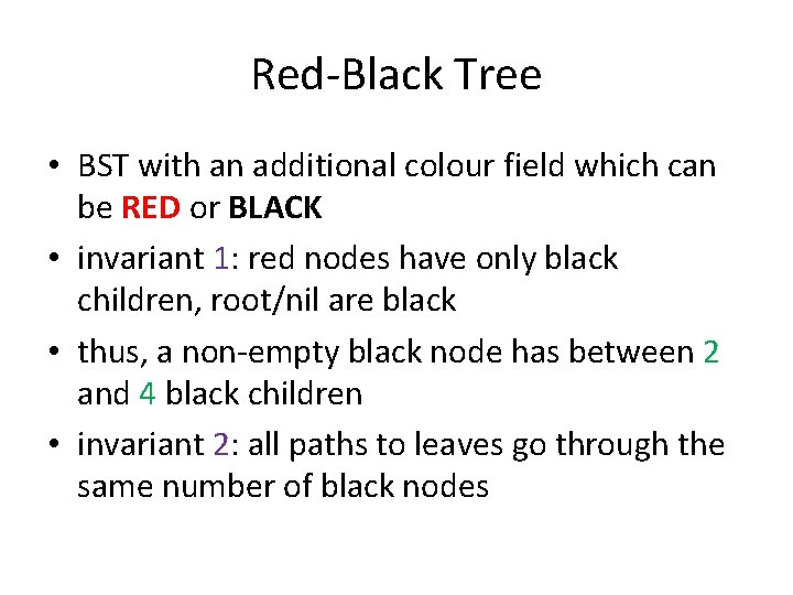 Variations on Balanced Trees Lazy RedBlack Trees Stefan