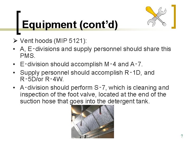 Galley Equipment Maintenance CS 1SS Foster Learning Objectives