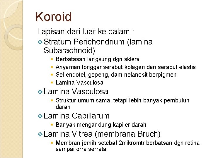 MATA Dr Ifdelia Surjadi Bagian Histologi Fakultas Kedokteran