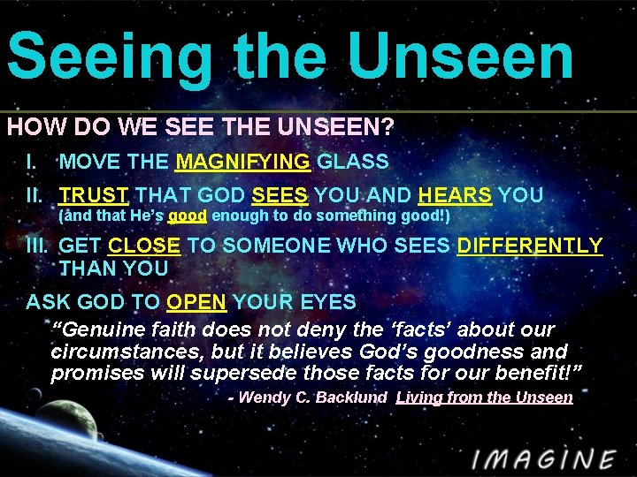 Seeing the Unseen 6 7 15 HOW DO