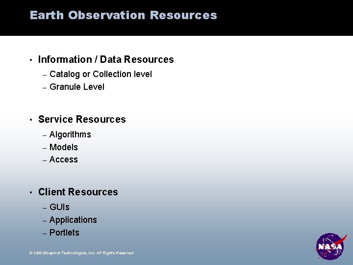 ECHO NASAs Earth Science Marketplace Discovery of Earth