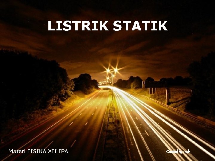 LISTRIK STATIK Materi FISIKA XII IPA Powerpoint Templates
