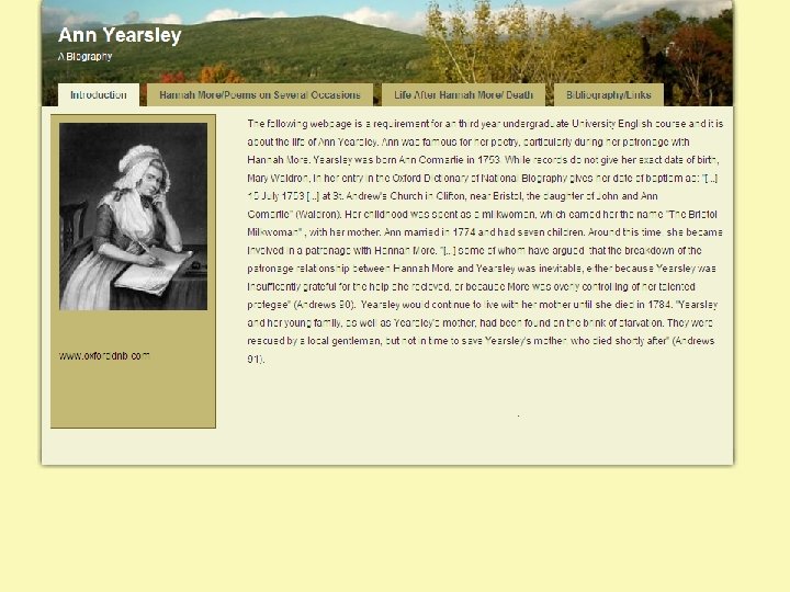 Ann Yearsley 1753 1806 Why Ann Yearsley n