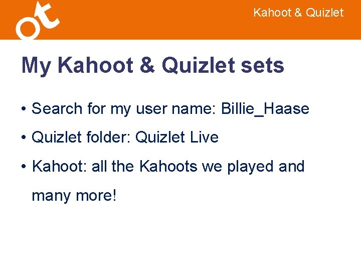 Interactive Games for the Classoom Using Kahoot and