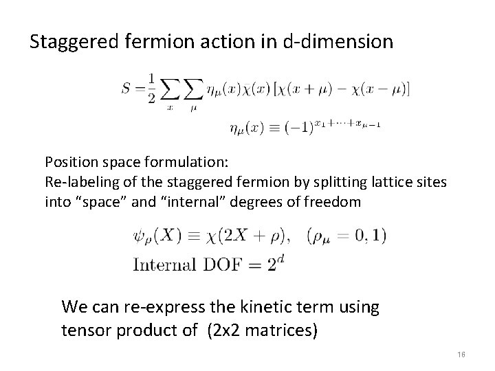 Position space formulation of the Dirac fermion on
