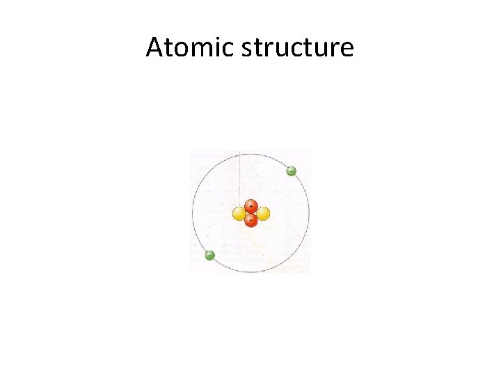 Electronic structure Atomic structure Atoms neutral Protons have