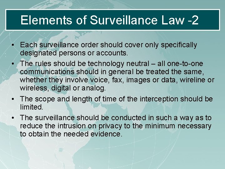 Protecting Privacy and Freedom of Communication in the