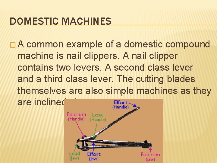 Lesson 7 DOMESTIC AND INDUSTRIAL MACHINES A compound