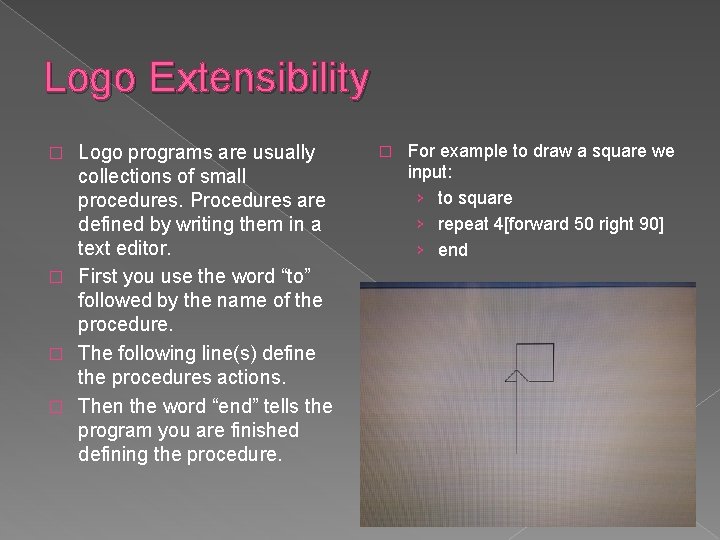 Logo Programming Language By Monique Mc Tague History