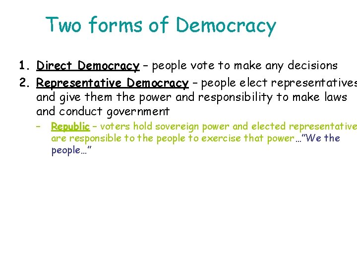 1 st Quarter Benchmark Review CIVICS 12 1