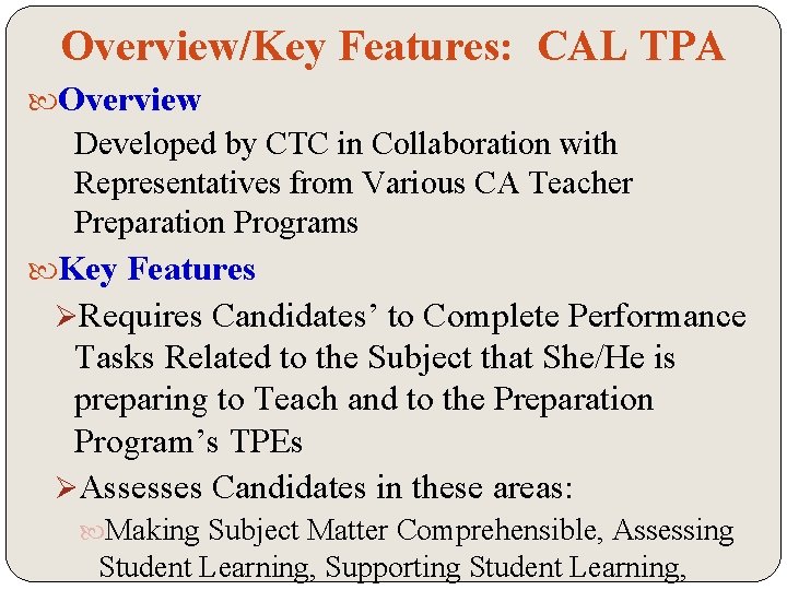 Performance Assessment for California Teachers PACT Stanford University