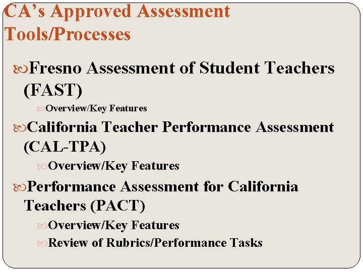 Performance Assessment for California Teachers PACT Stanford University
