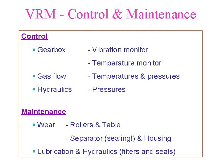 CEMENT PRODUCTION PROCESS ROLLER MILL Vertical Roller Mill