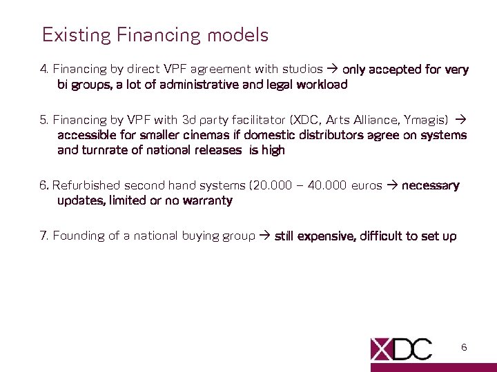 Financing models for Digital Cinema VPF a solution