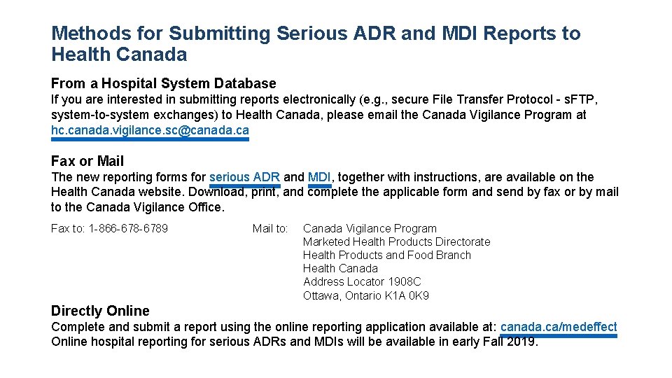 Mandatory Reporting of Serious Adverse Drug Reactions and