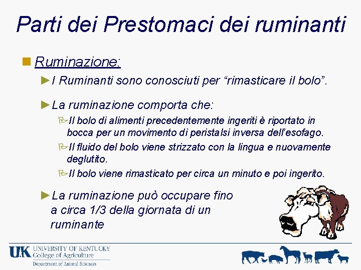 Fisiologia digestiva degli animali in allevamento Dr Richard