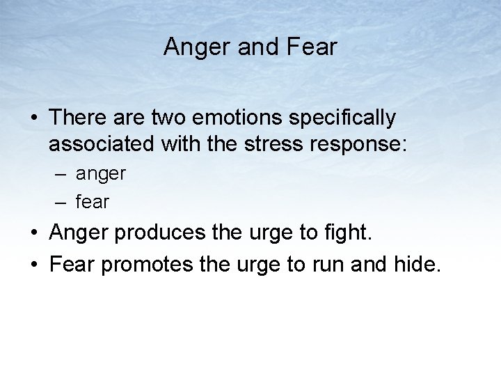 The Stress Emotions Anger and Fear Chapter 5