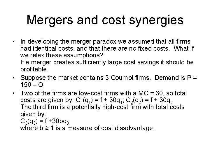 Lecture 12 Mergers Chapter 16 17 Mergers Thus