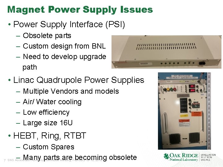 Operational Performance and Development Projects for Magnet Power
