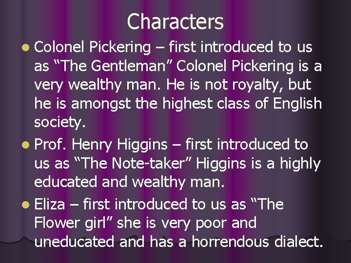 An Introduction to Pygmalion George Bernard Shaw was