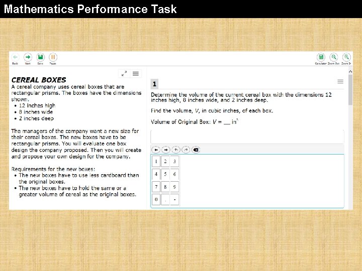 Performance Task Overview Idaho Standards Achievement Test Introduction