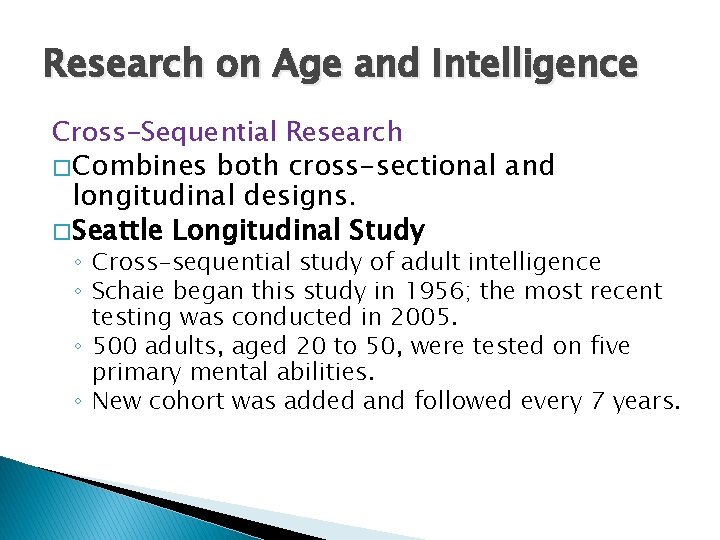 Adulthood Cognitive Development Chapter 21 Human Development Learning