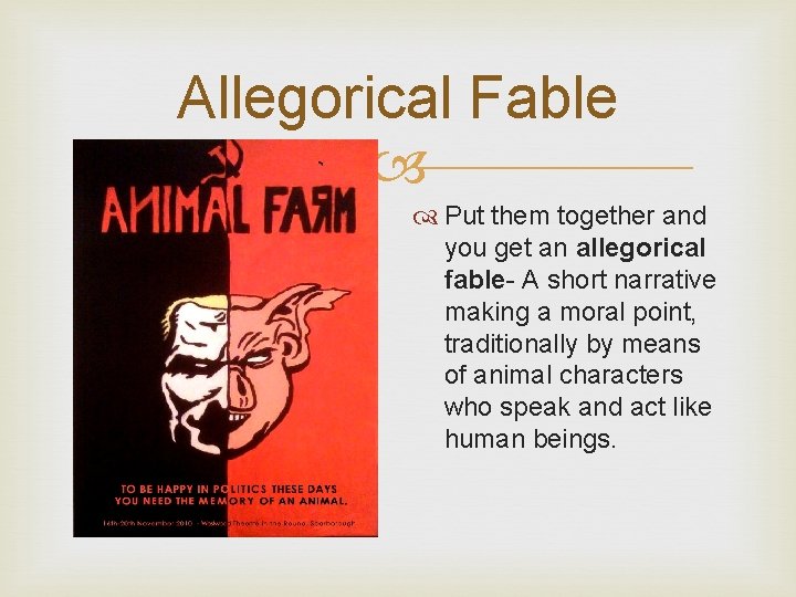 George Orwell and Animal Farm Mrs Snyder English