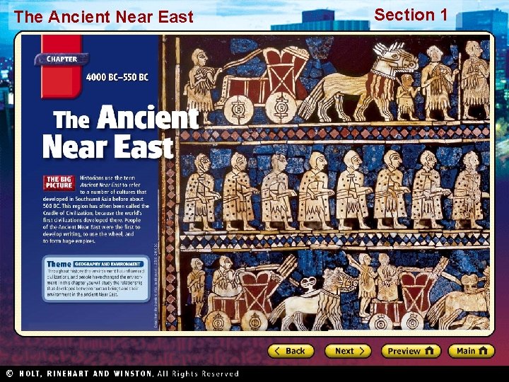 The Ancient Near East Section 1 The Ancient