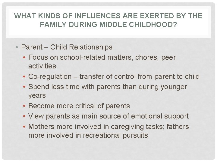 MIDDLE CHILDHOOD SOCIAL AND EMOTIONAL DEVELOPMENT OT 500