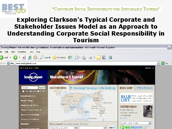 Exploring Clarksons Typical Corporate and Stakeholder Issues Model