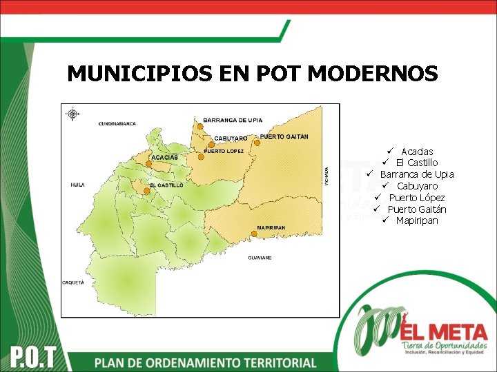 ORDENAMIENTO TERRITORIAL EN EL DEPARTAMENTO DEL META SUBREGIONALIZACIN
