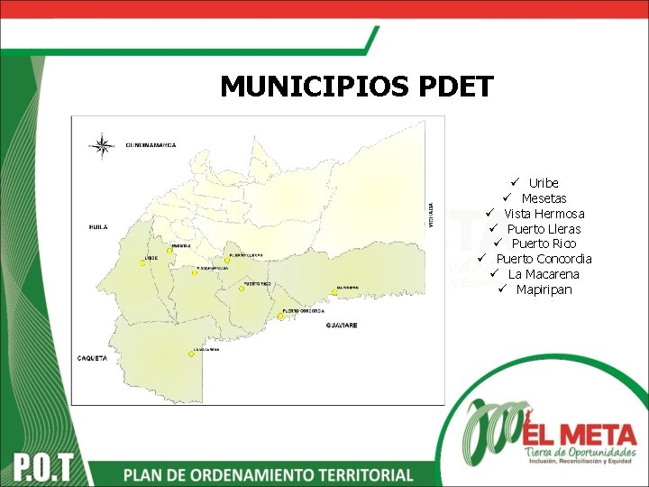ORDENAMIENTO TERRITORIAL EN EL DEPARTAMENTO DEL META SUBREGIONALIZACIN